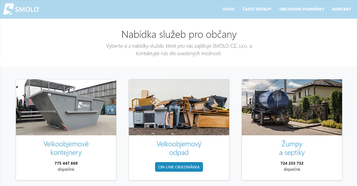 Kontakt — Služby SMOLO CZ, s.r.o.